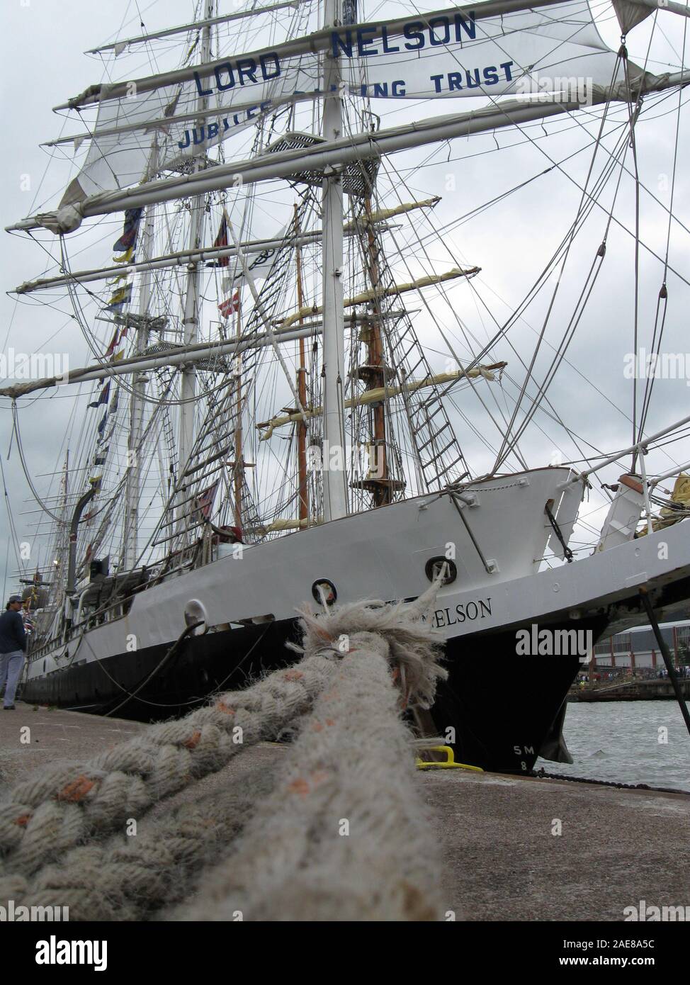 The Tall Ships' Races, Turku, Finland. Sailing ships, details on deck ...