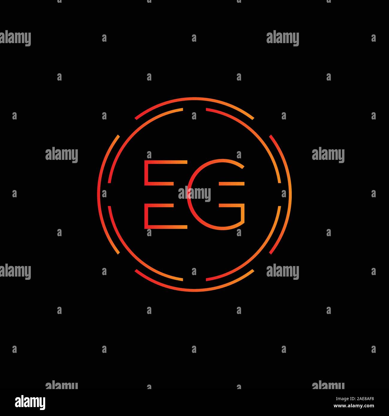 Initial EG Letter Linked Logo. Creative Letter EG Modern Business Logo ...