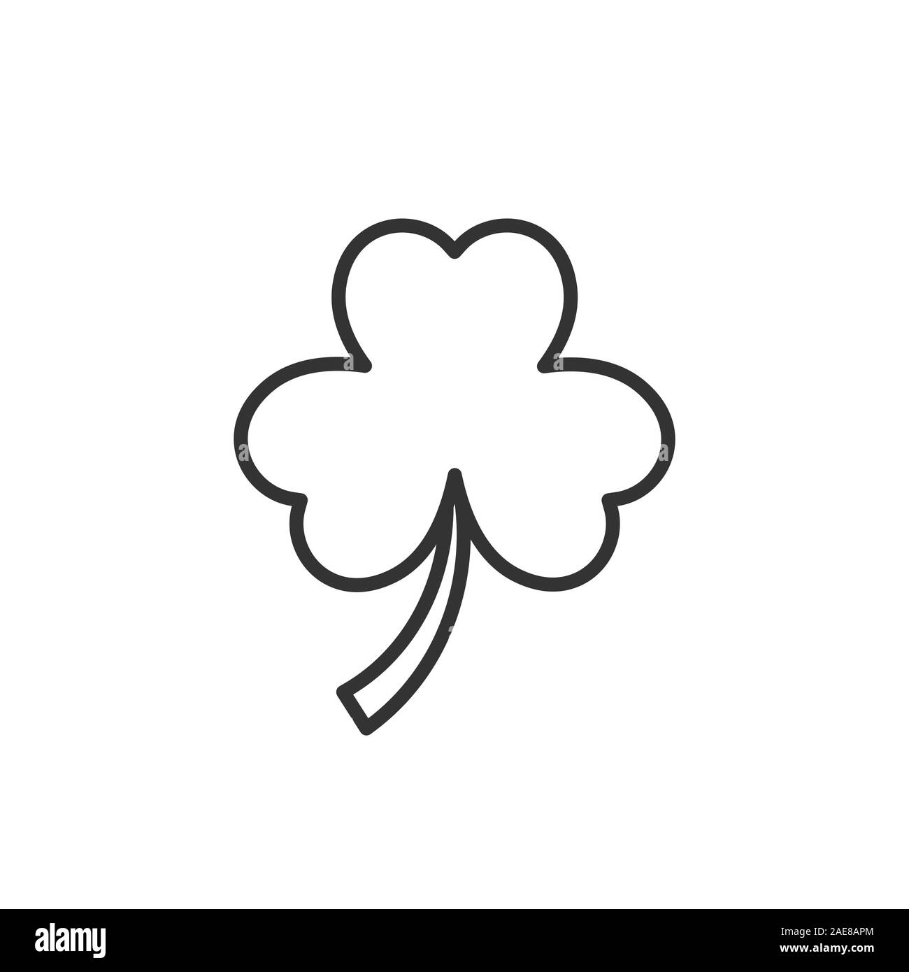 Three leaf clover Black and White Stock Photos & Images - Alamy