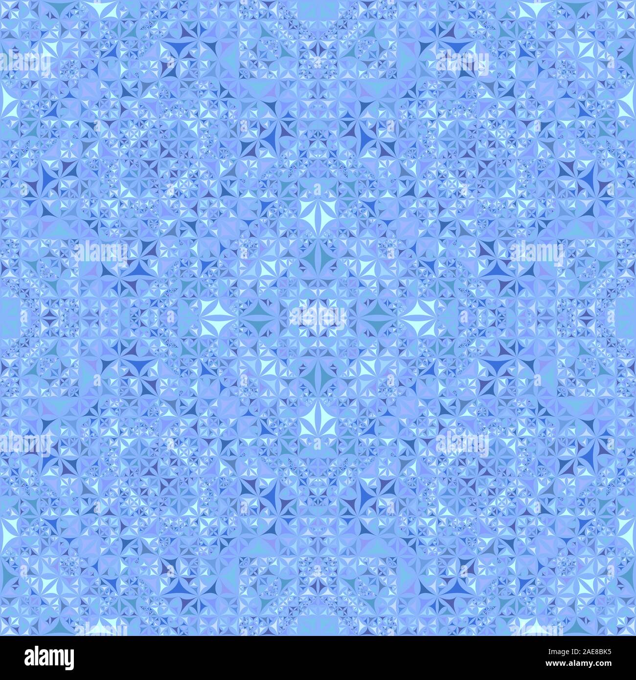 Blue seamless kaleidoscope pattern background - abstract symmetrical ...