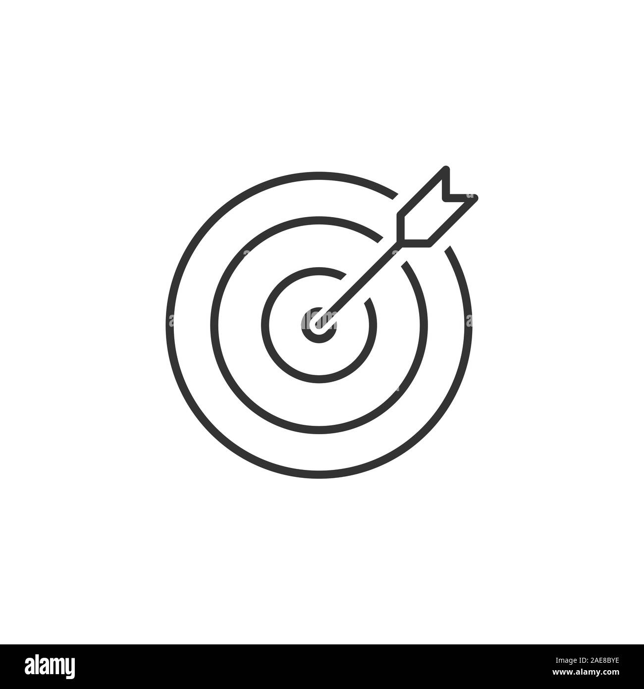 Target Icon In Flat Style Darts Game Vector Illustration On White