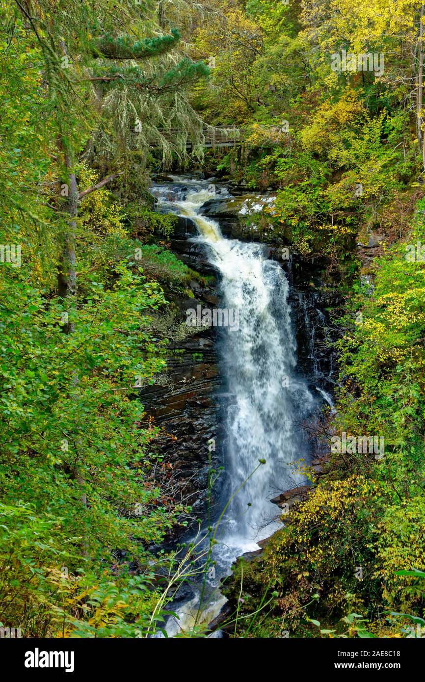 The Upper Moness Falls, Birks of Aberfeldy, Perthshire, Scotland Stock ...