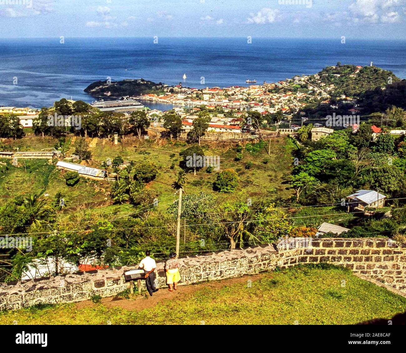 St Gerorge'S, Grenada. 13th Apr, 2000. Harbor & city view of St George ...
