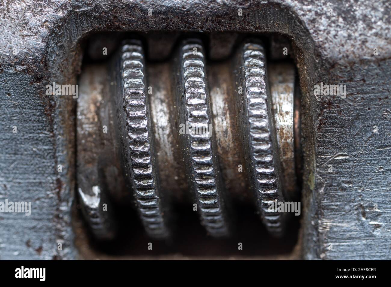 Crescent adjustable open end wrench adjuster screw Stock Photo - Alamy