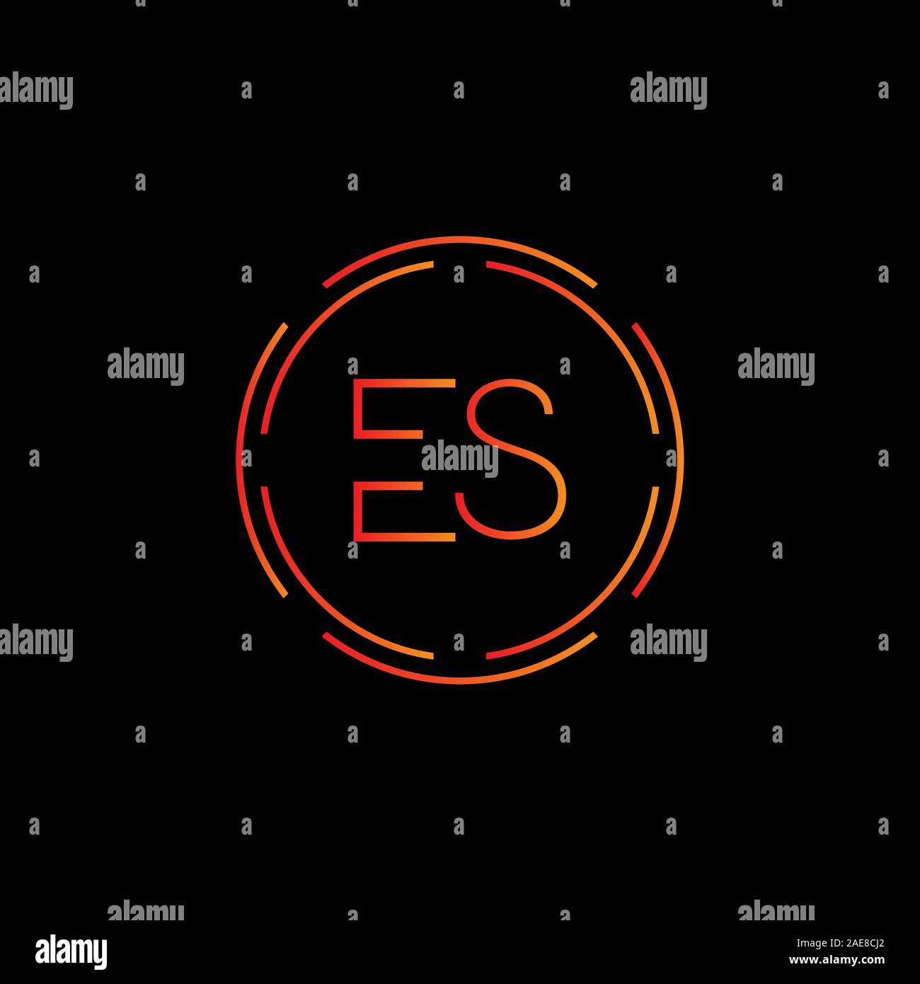 Initial ES Letter Linked Logo. Creative Letter ES Modern Business Logo ...