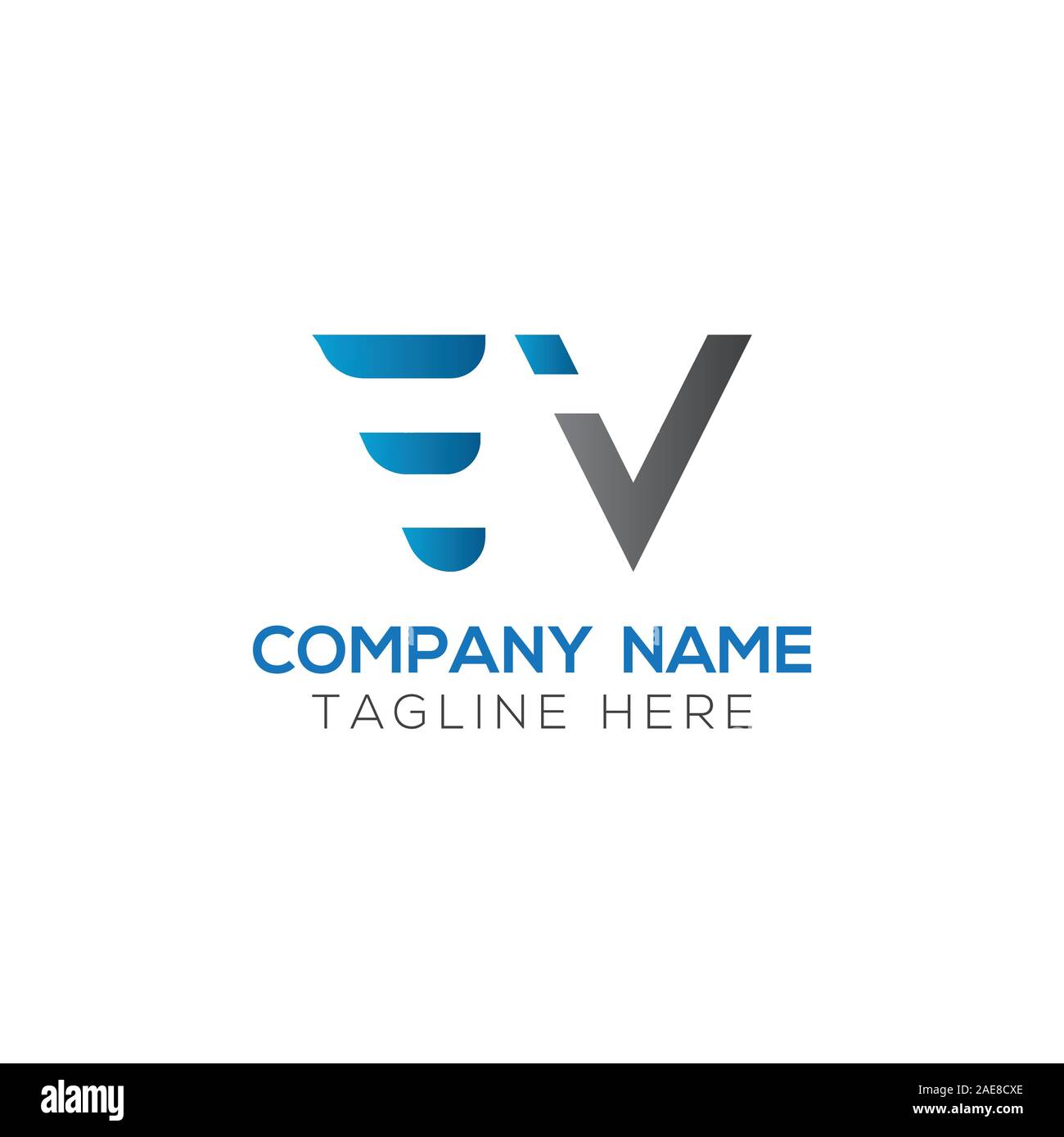 Initial EV Letter Linked Logo. Creative Letter EV Modern Business Logo ...