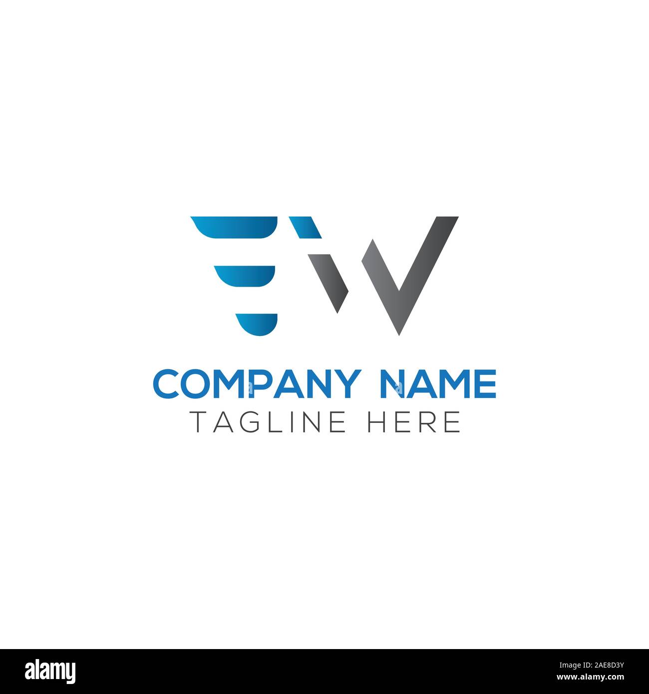 Initial EW Letter Linked Logo. Creative Letter EW Modern Business Logo ...