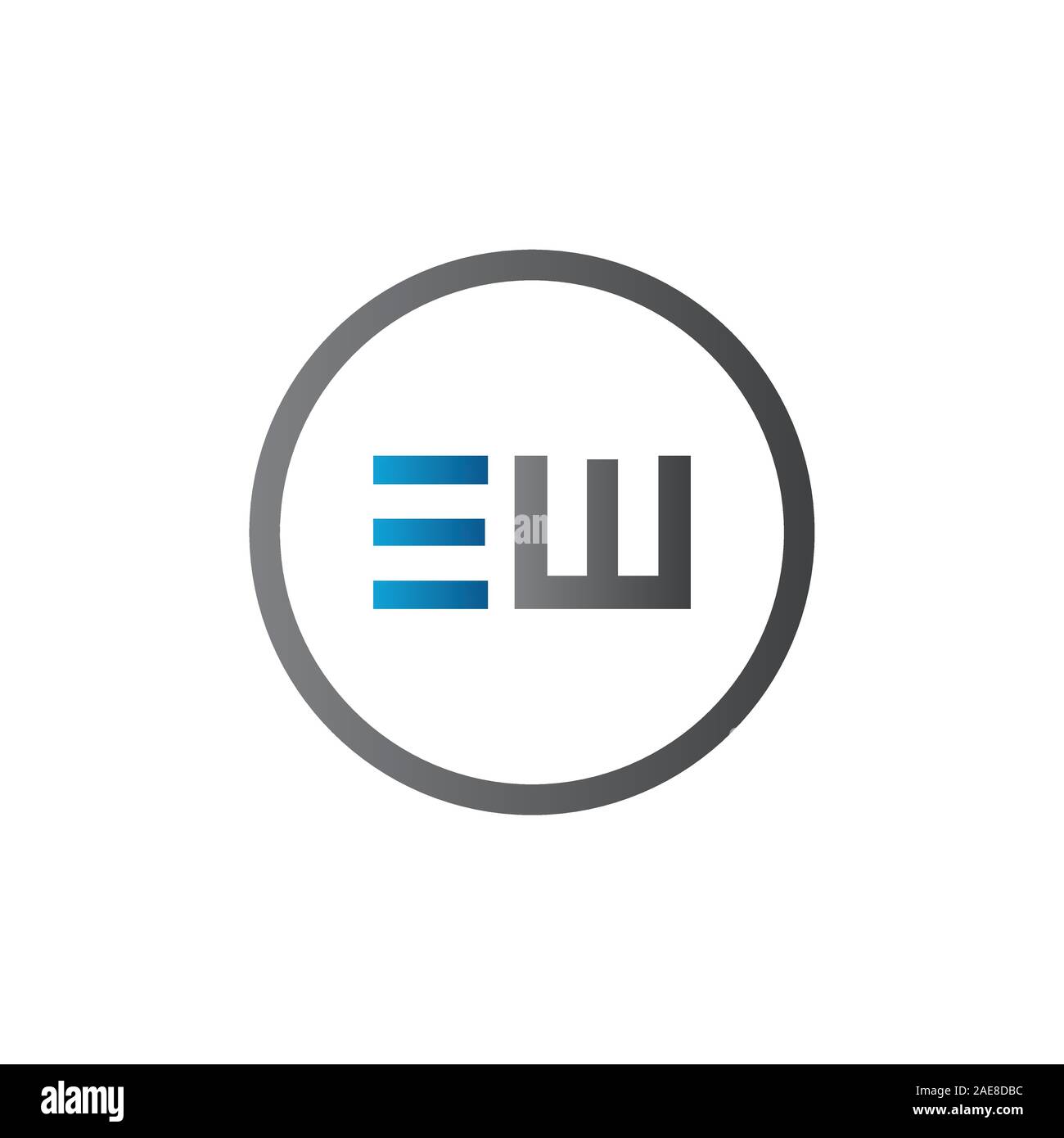 Initial EW Letter Linked Logo. Creative Letter EW Modern Business Logo Vector Template. Initial ...