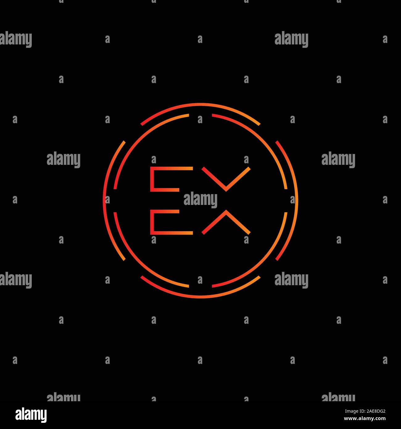 Initial EX Letter Linked Logo. Creative Letter EX Modern Business Logo ...