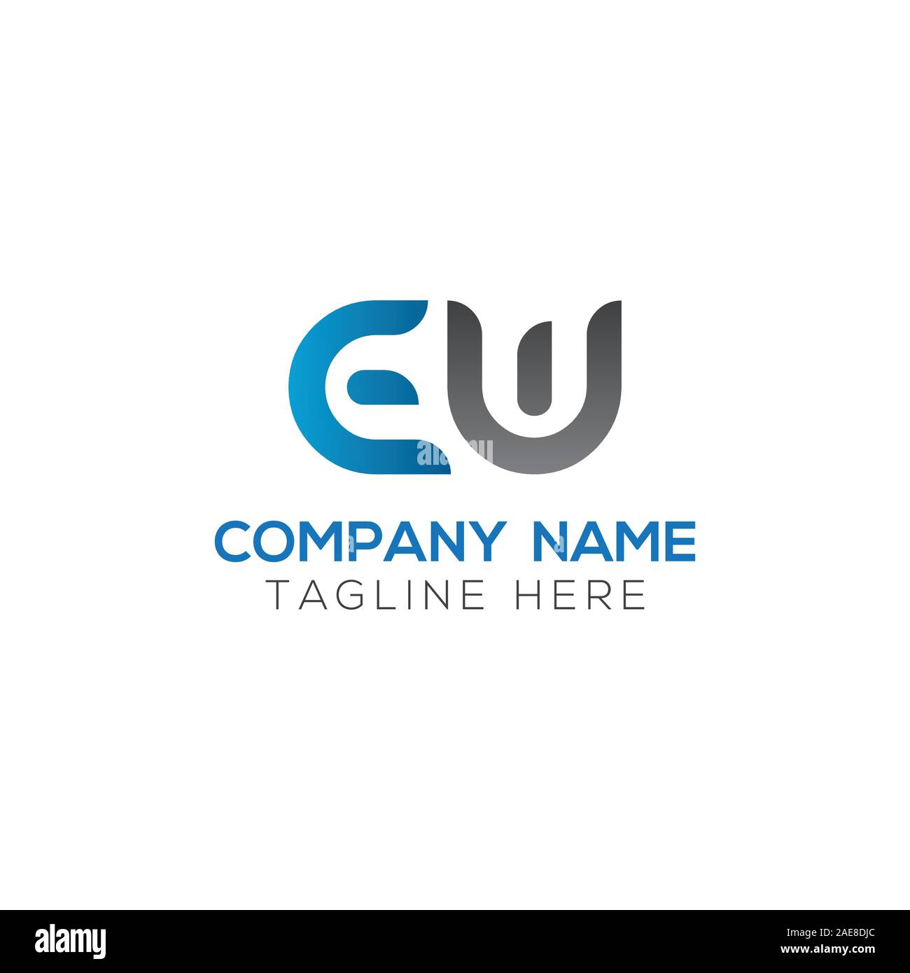 Initial EW Letter Linked Logo. Creative Letter EW Modern Business Logo ...