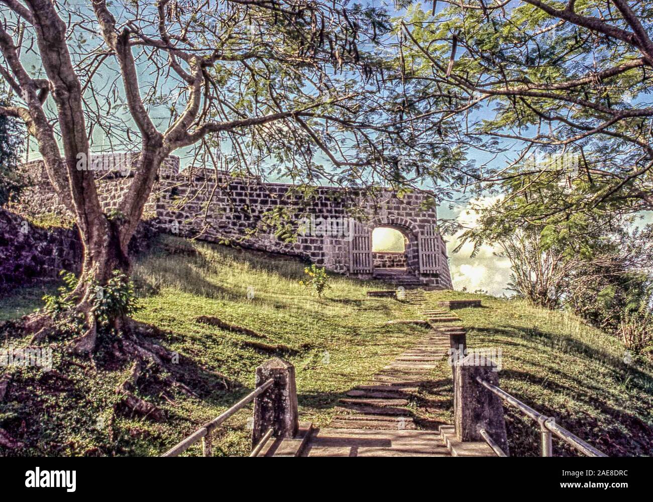St Gerorge'S, Grenada. 6th Dec, 2019. Entrance to historic Fort George ...