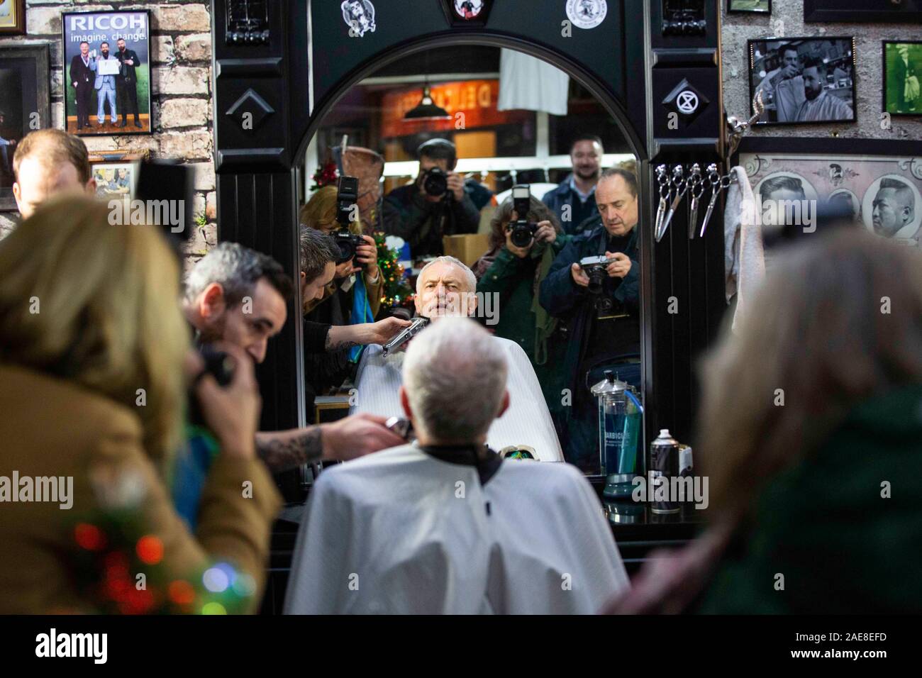 Carmarthen, UK. 7 December, 2019. Leader of the Labour Party, Jeremy ...