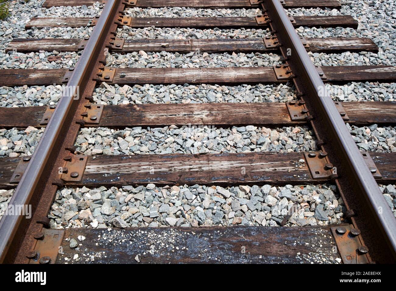Wooden train tracks hi-res stock photography and images - Alamy