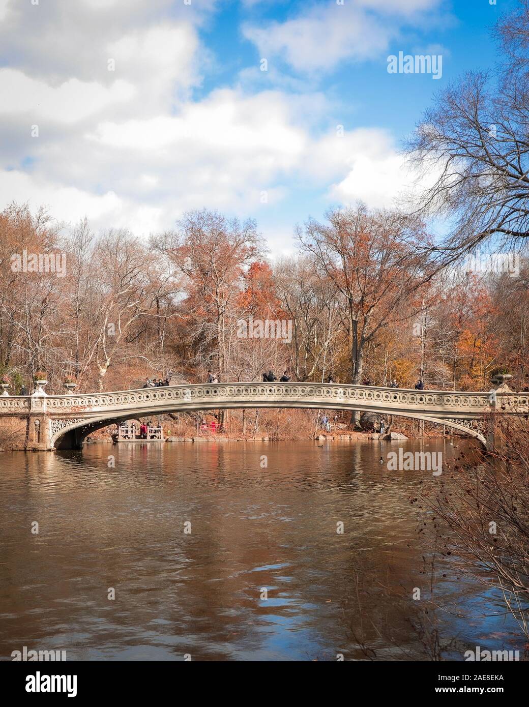 Central park bridge fall hi-res stock photography and images - Alamy