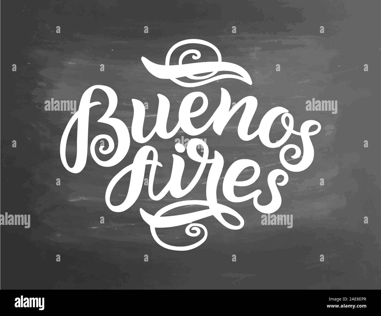 Greetings from Buenos Aires, Argentina. Greeting card with typography ...