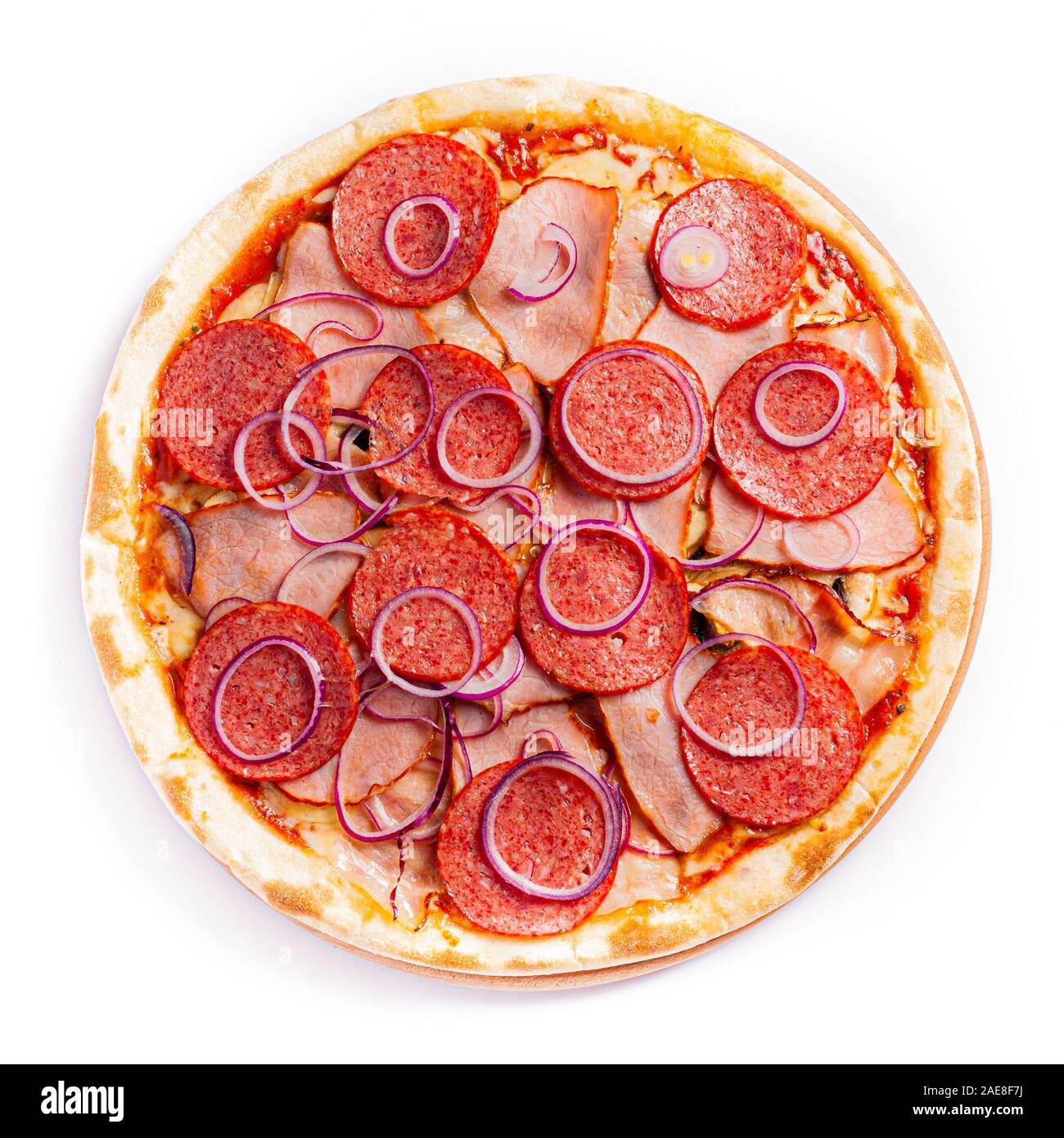 Small pizza sausage cheese Cut Out Stock Images & Pictures - Alamy