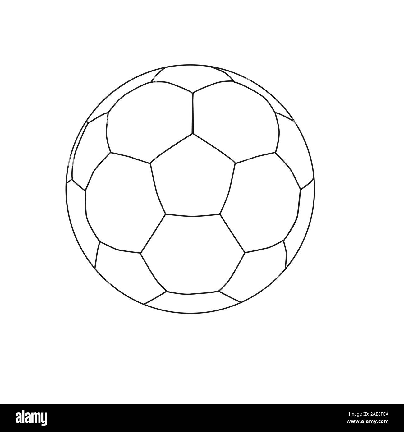 Football ball Icon in trendy flat style isolated on grey background ...