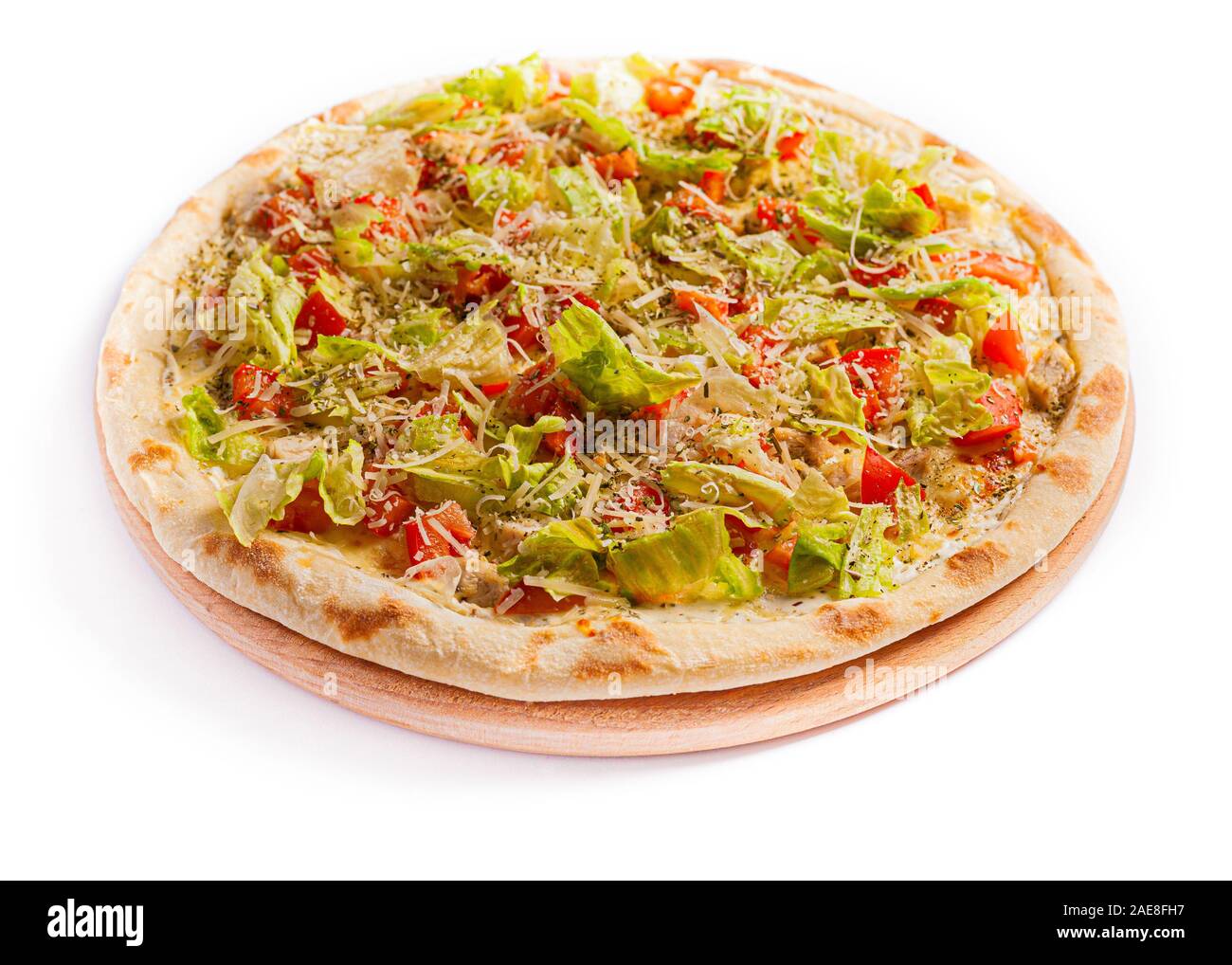Pizza isolate, medium size, side view. Stock photo of pizza Stock Photo ...