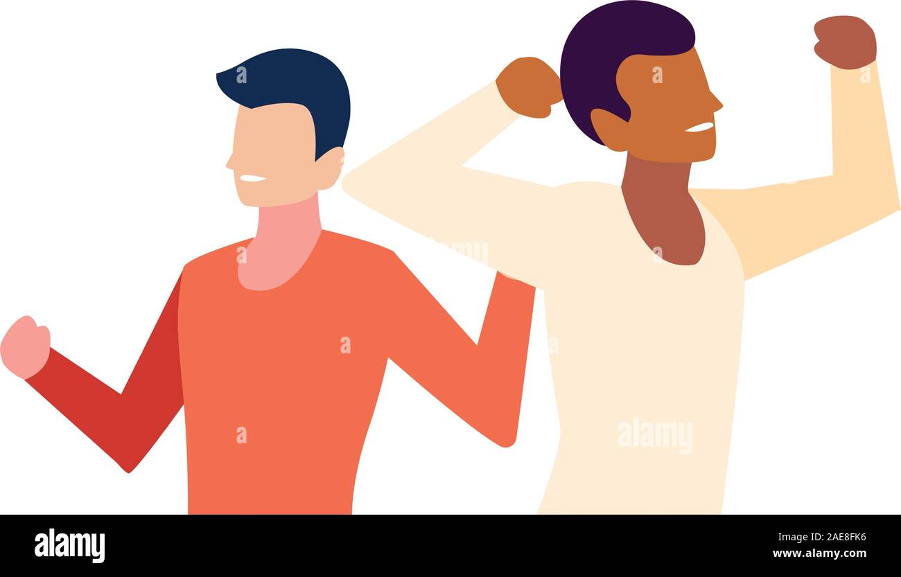 men faceless with different poses on white background vector ...