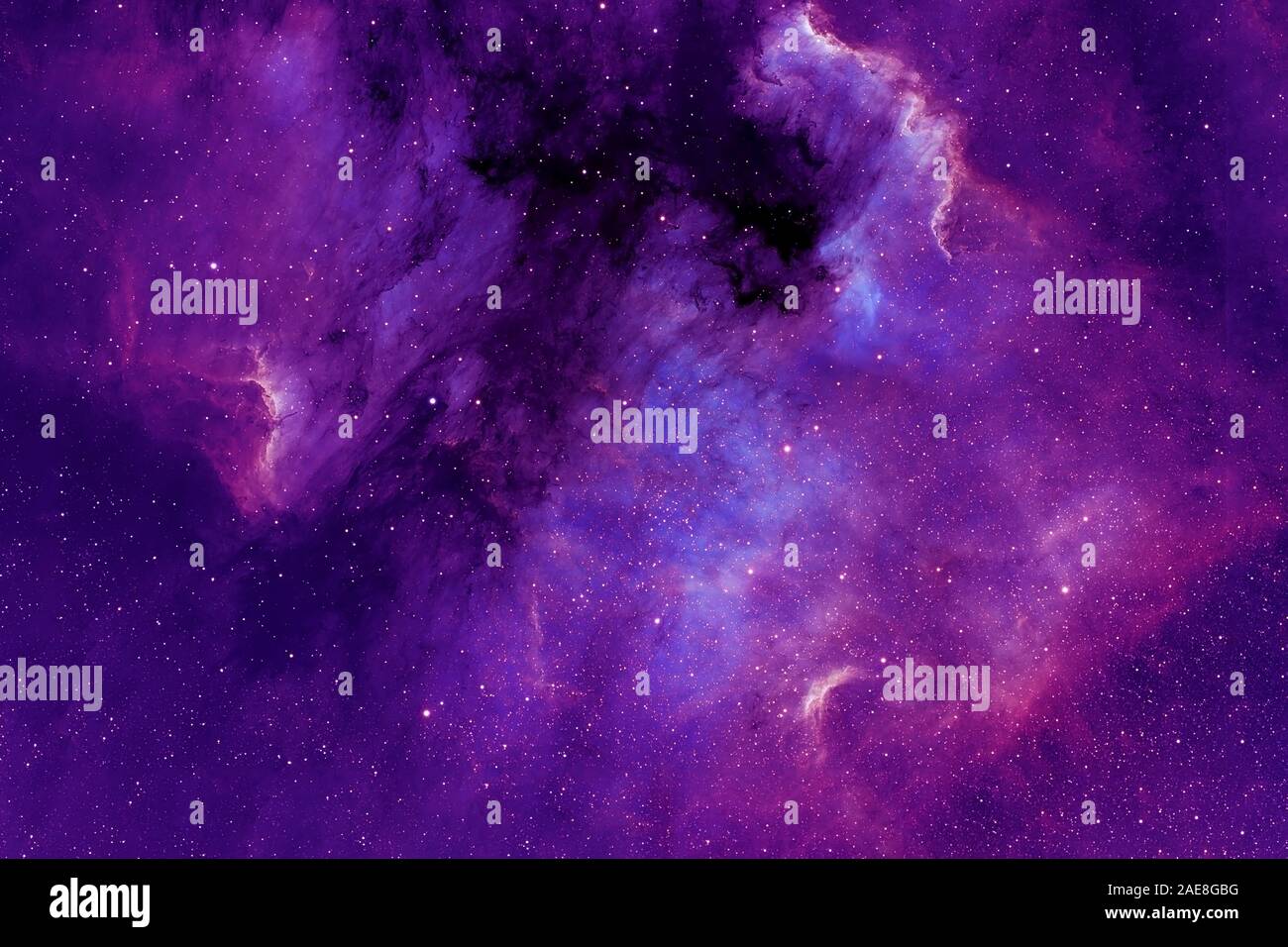 A beautiful nebula with a purple hue. With the stars. Elements of this ...