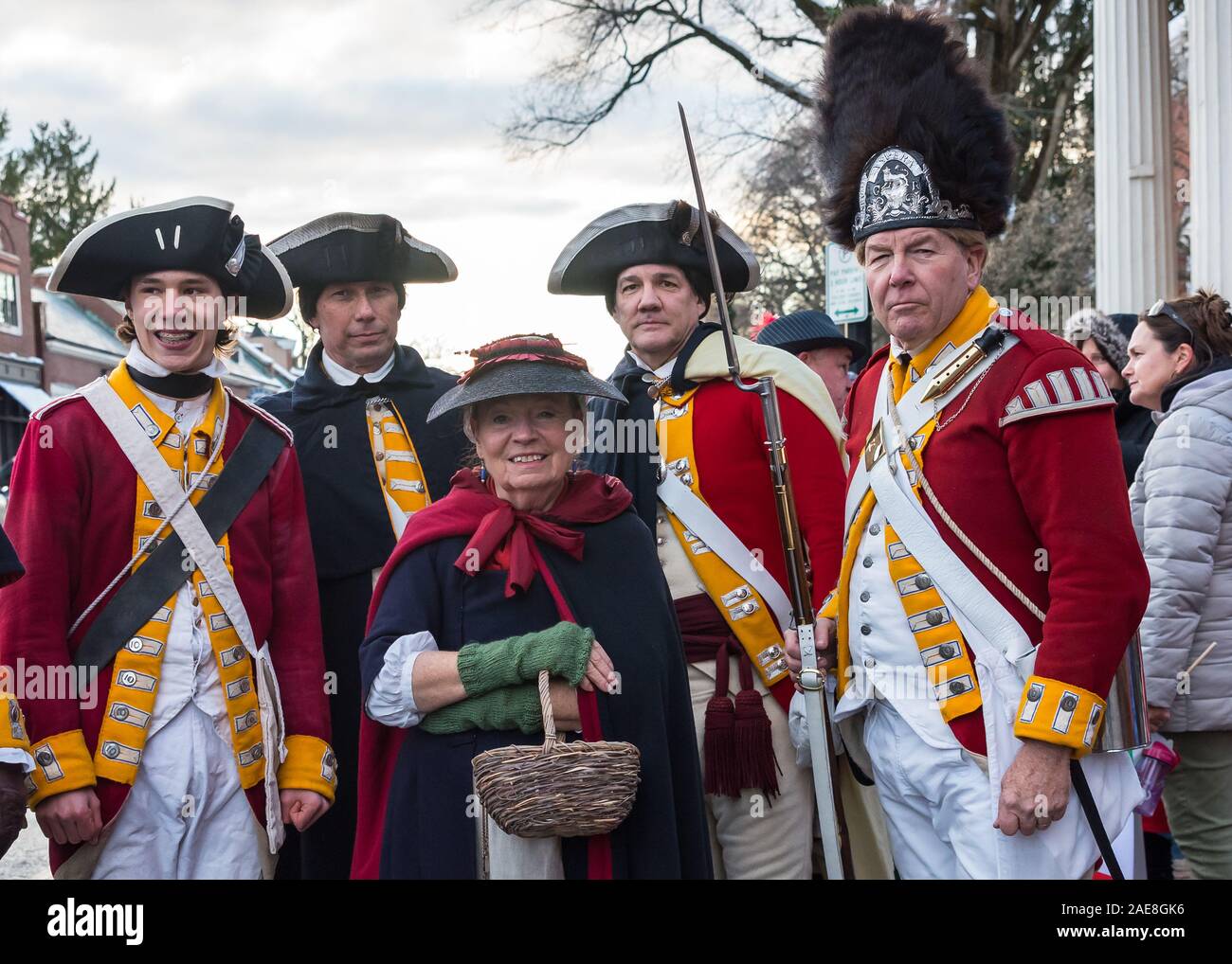 Reenactors posing at the Concord Cheese Shop’s 10th Annual Crucolo ...
