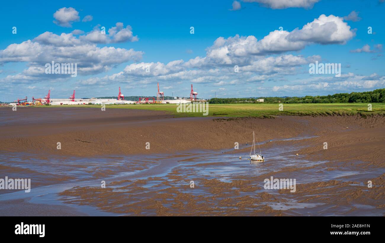 Portishead, North Somerset, England, UK - June 08, 2019: Looking from ...