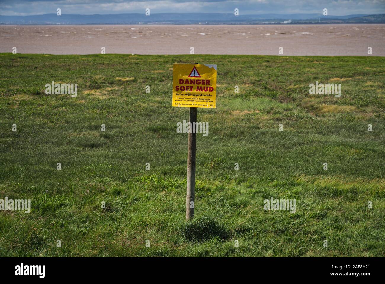 Danger warning sign soft mud hi-res stock photography and images - Alamy