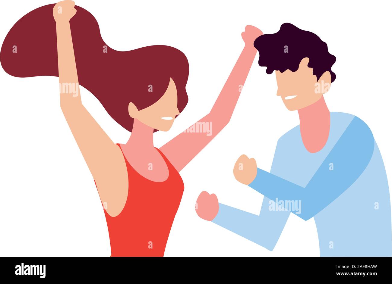 couple of people faceless with different poses on white background ...