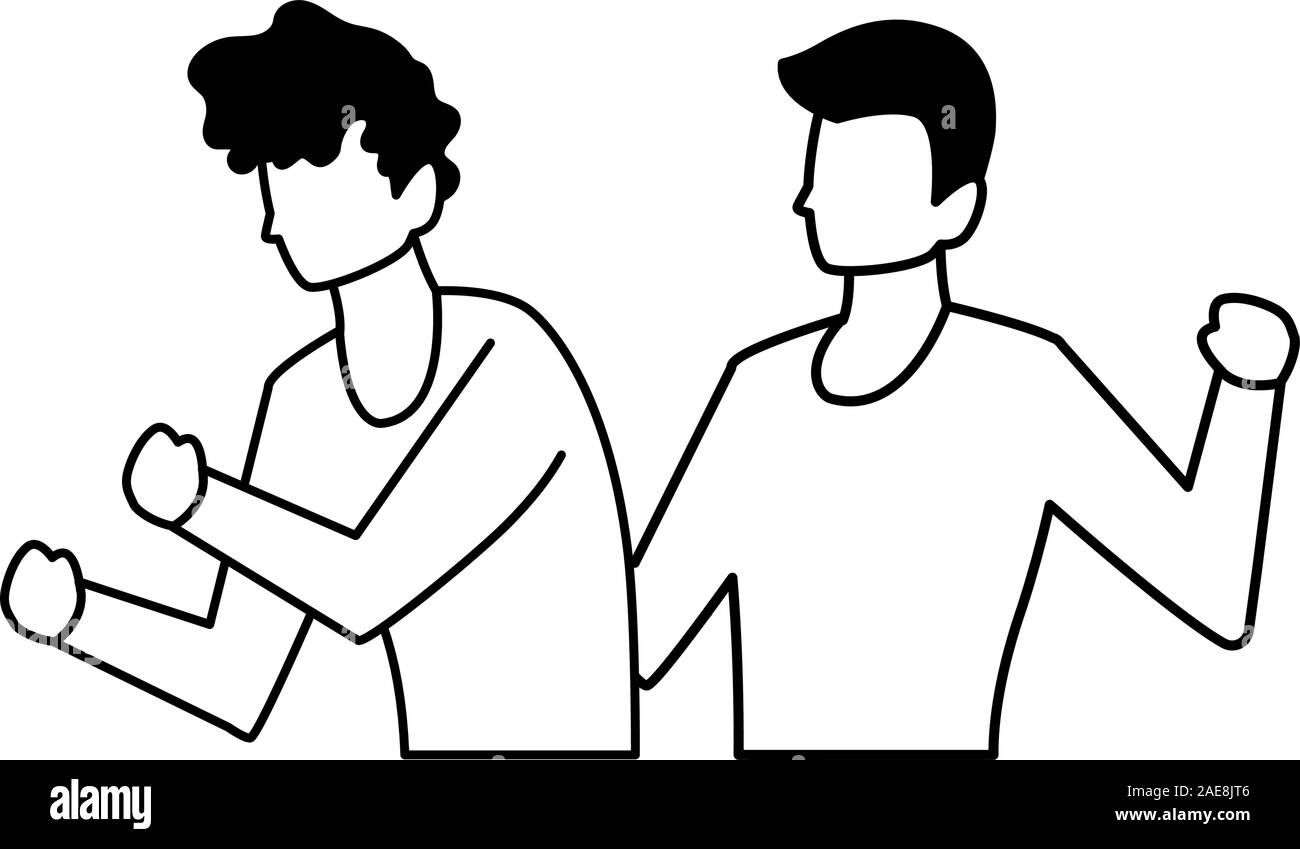 men faceless with different poses on white background vector ...