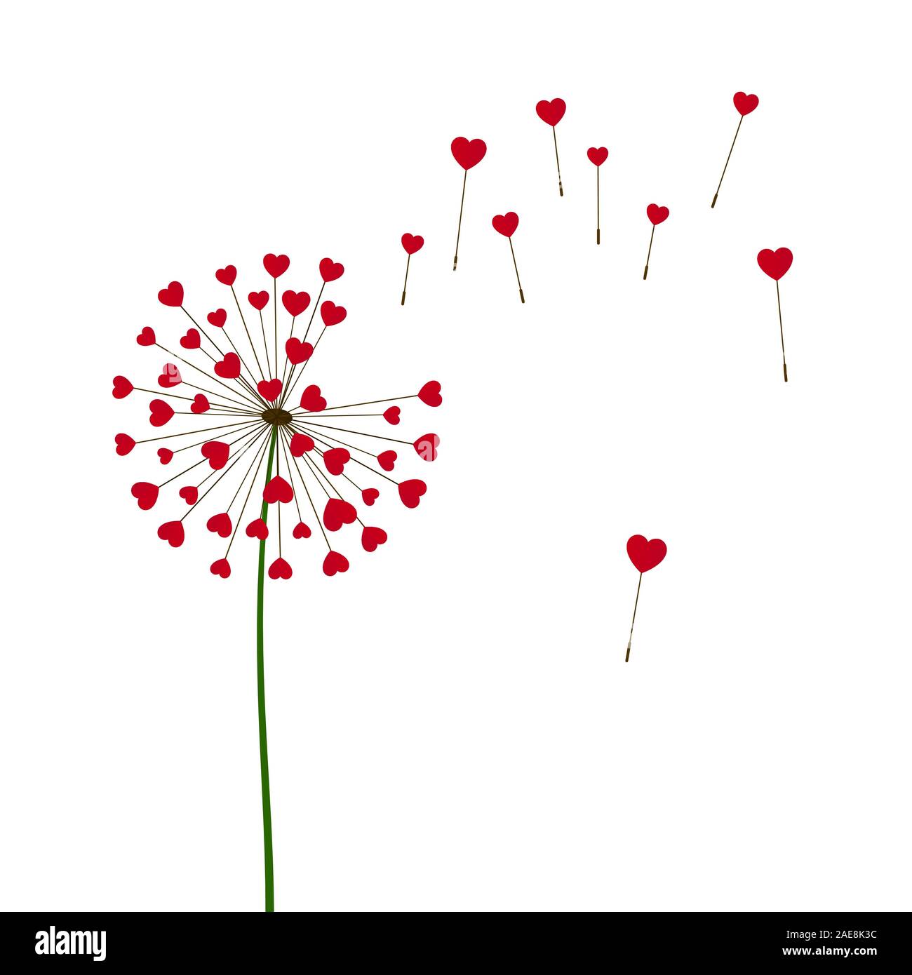 Dandelion card illustration vector vectors hi-res stock photography and ...