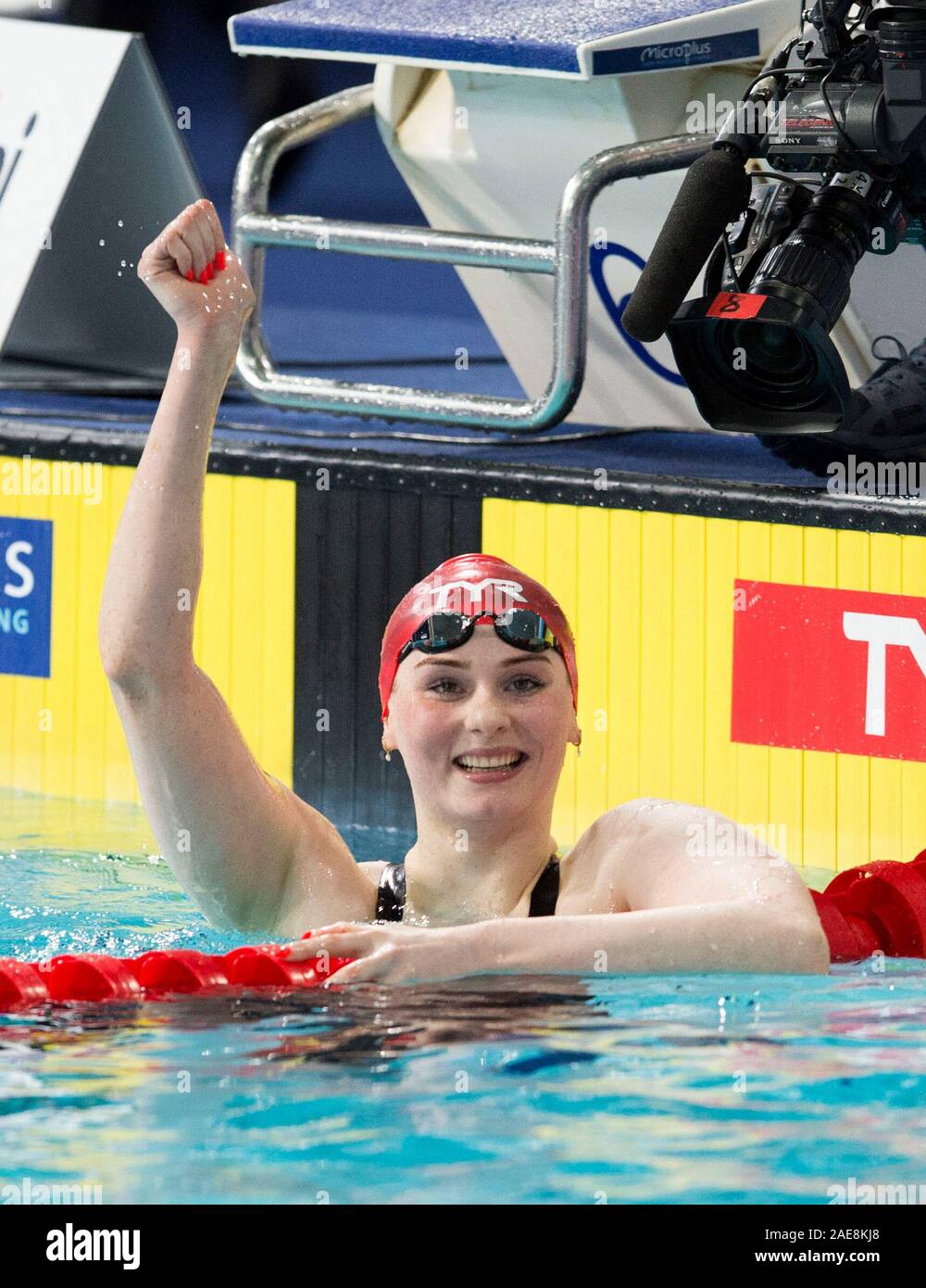 Great britains freya anderson celebrates winning gold hi-res stock ...