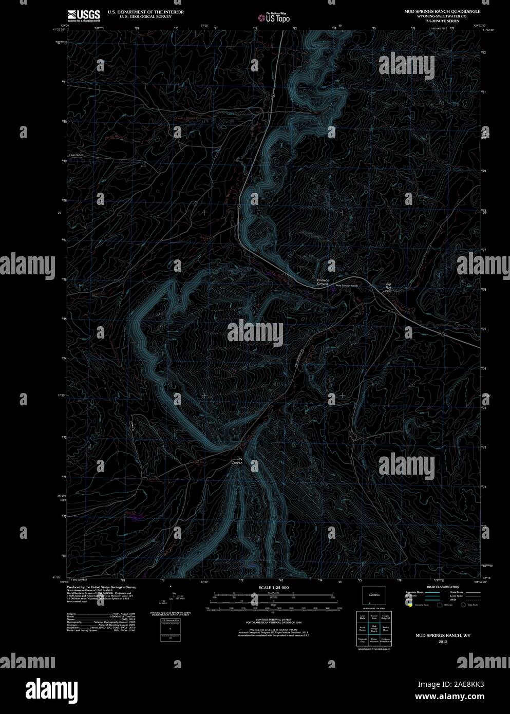 WY Mud Springs Ranch 20120516 TM Inverted Restoration Stock Photo - Alamy