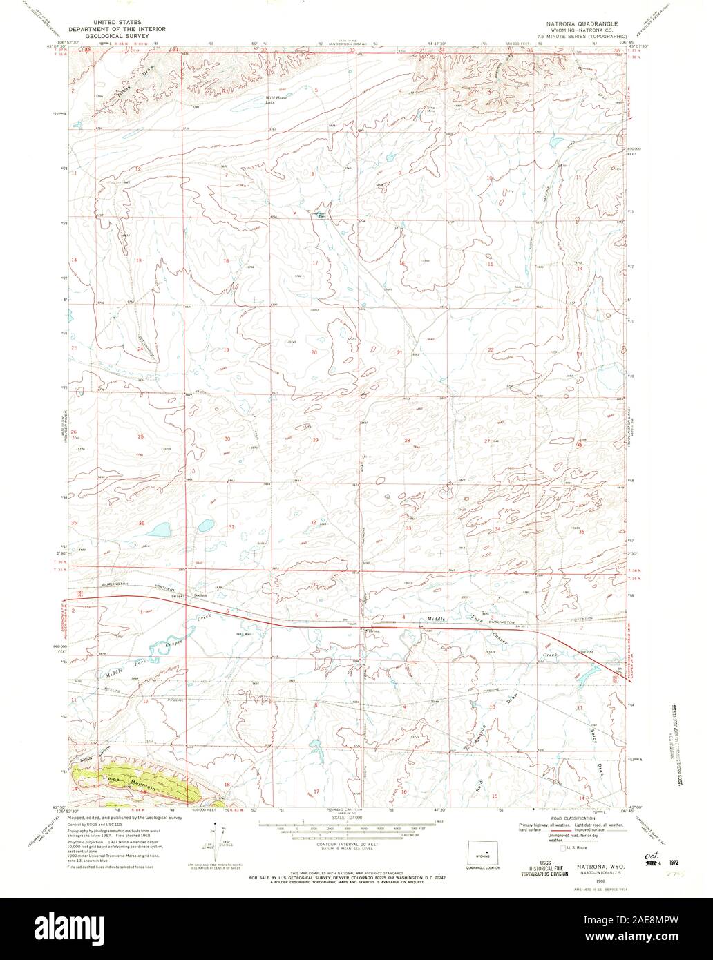 Map of natrona hi-res stock photography and images - Alamy