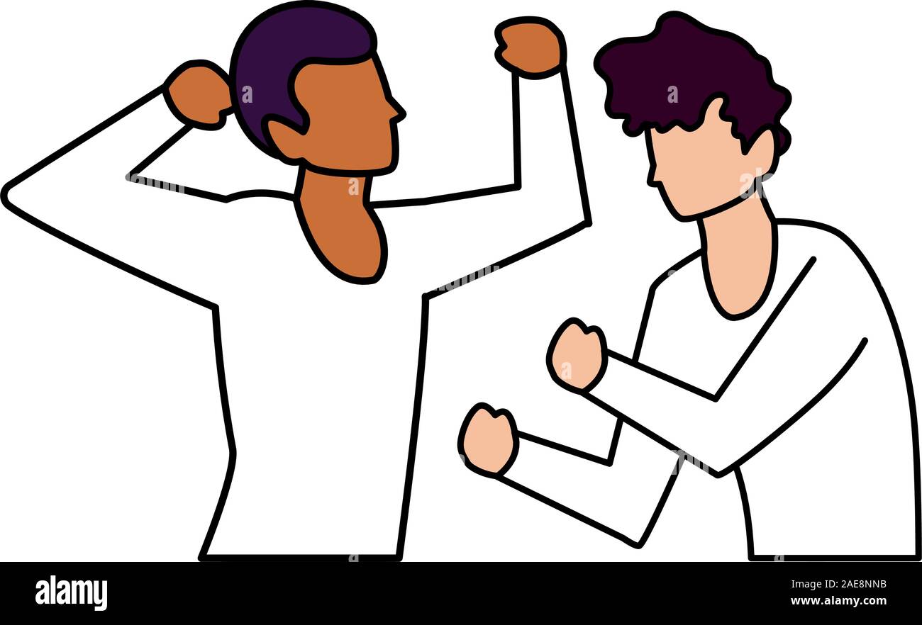 men faceless with different poses on white background vector ...