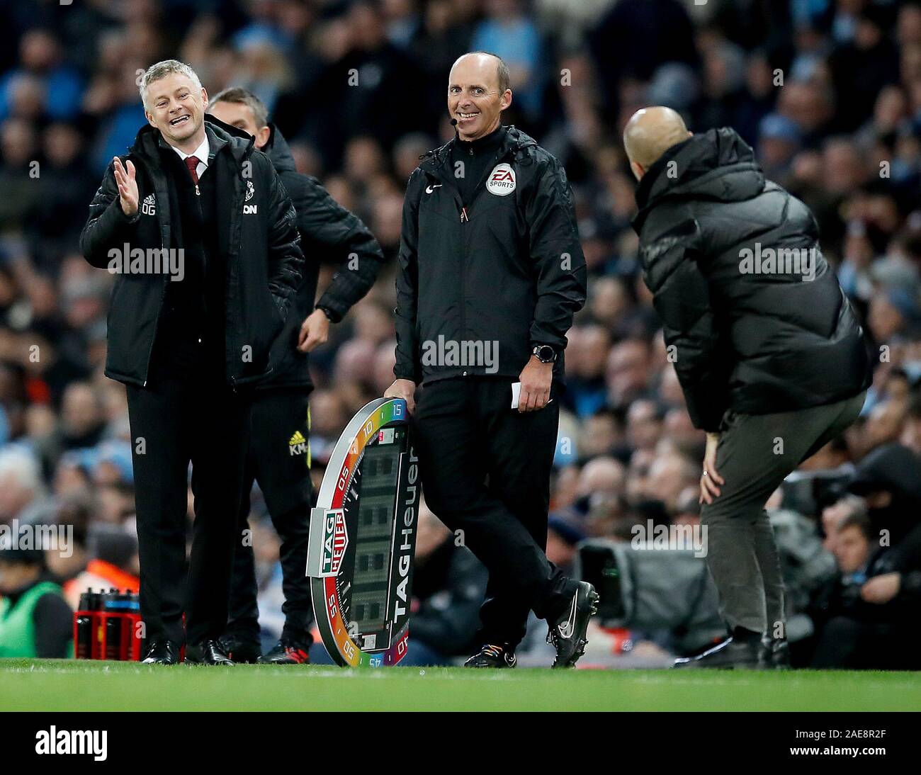 Pep guardiola manchester city laugh hi-res stock photography and images ...