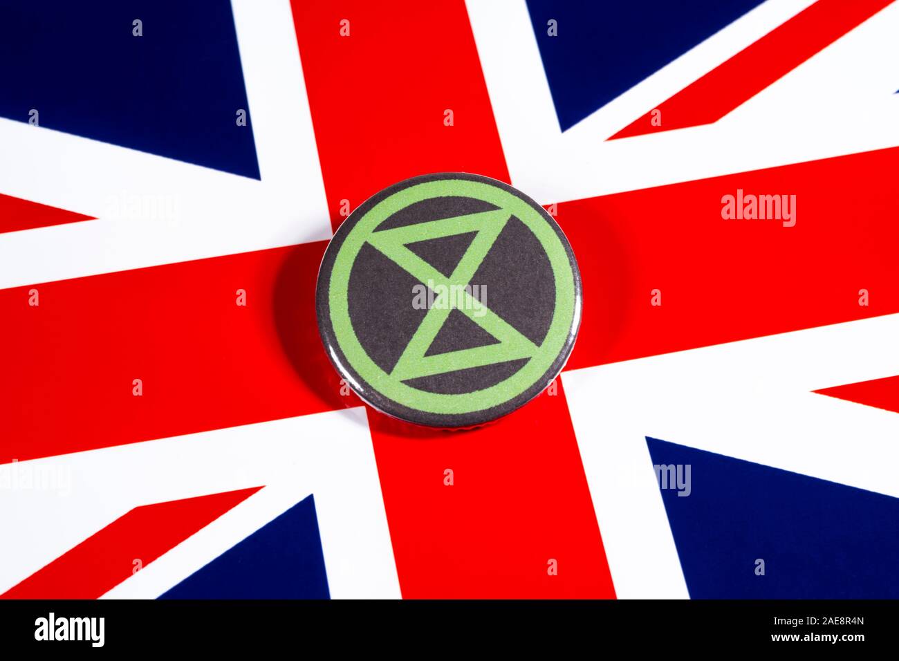 London, UK - November 22nd 2019: The symbol of Extinction Rebellion ...