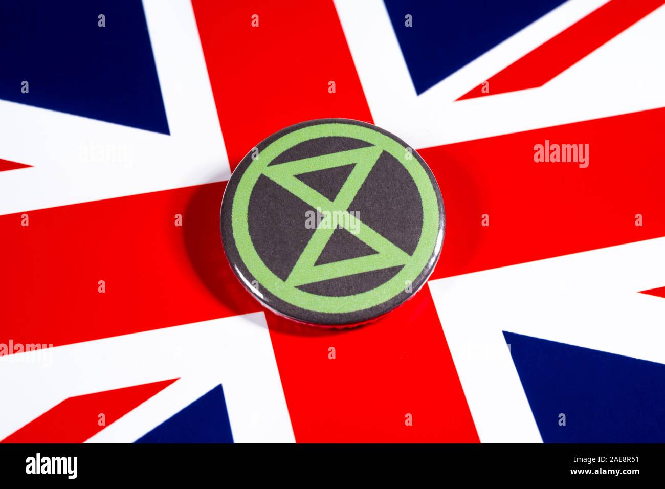 London, UK - November 22nd 2019: The symbol of Extinction Rebellion ...