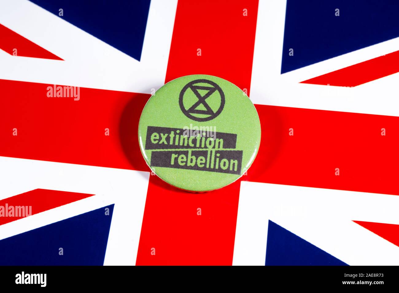 London, UK - November 22nd 2019: The symbol of Extinction Rebellion ...