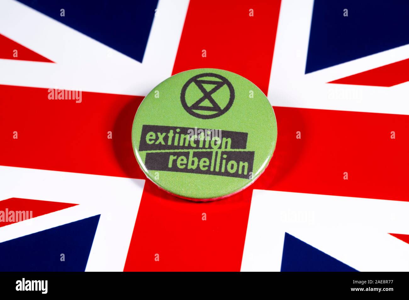 London, UK - November 22nd 2019: The symbol of Extinction Rebellion ...
