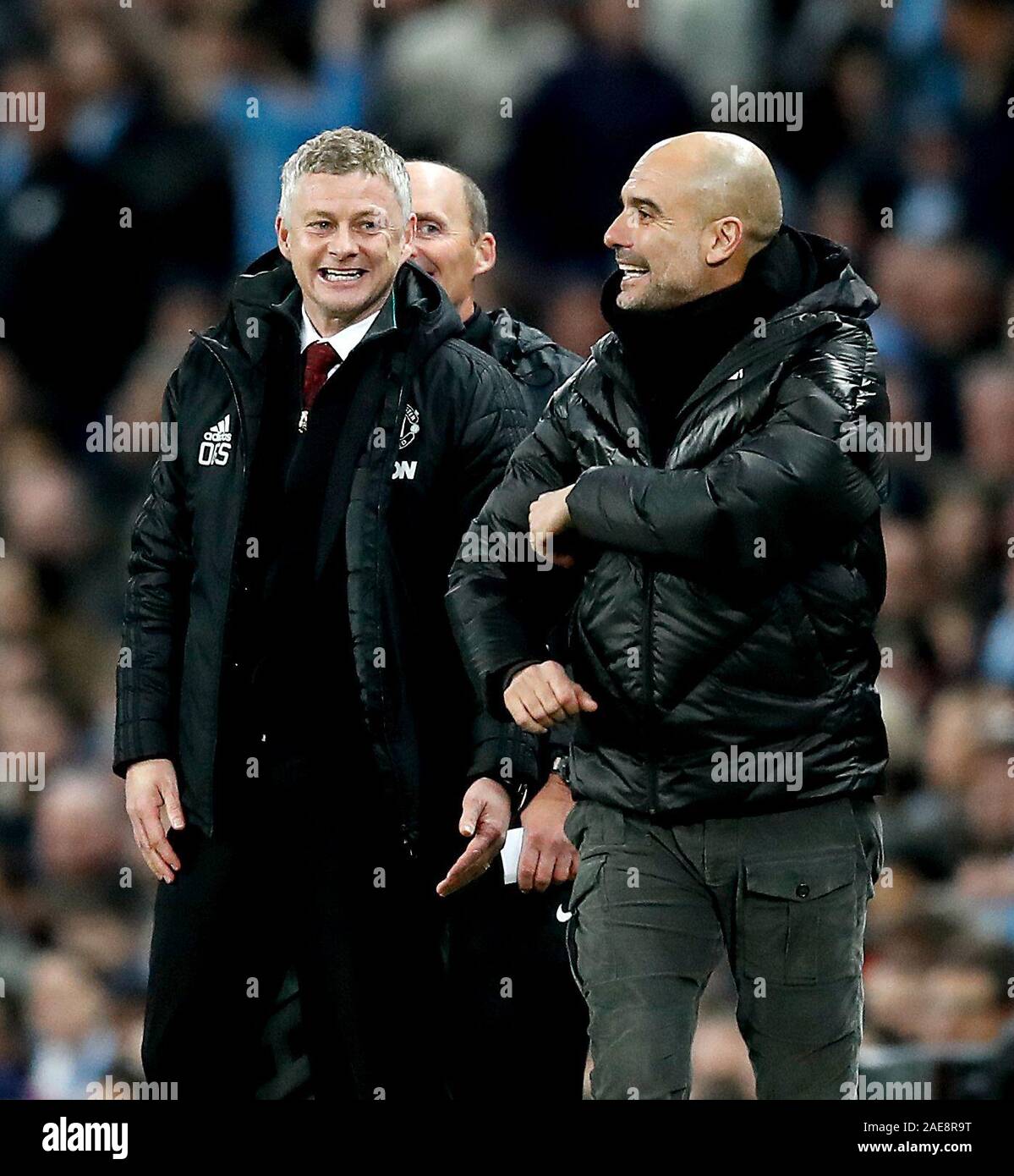 Pep guardiola manchester city laugh hi-res stock photography and images ...