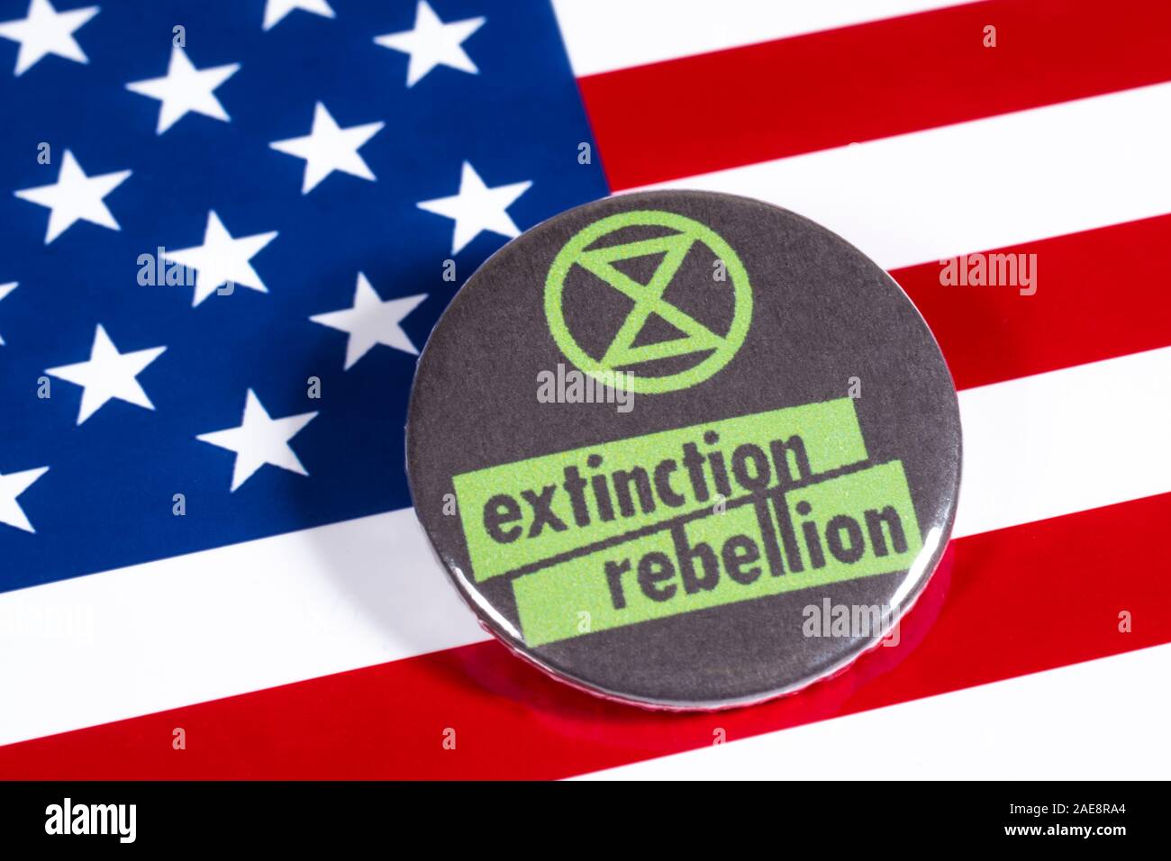 London, UK - November 22nd 2019: The symbol of Extinction Rebellion ...