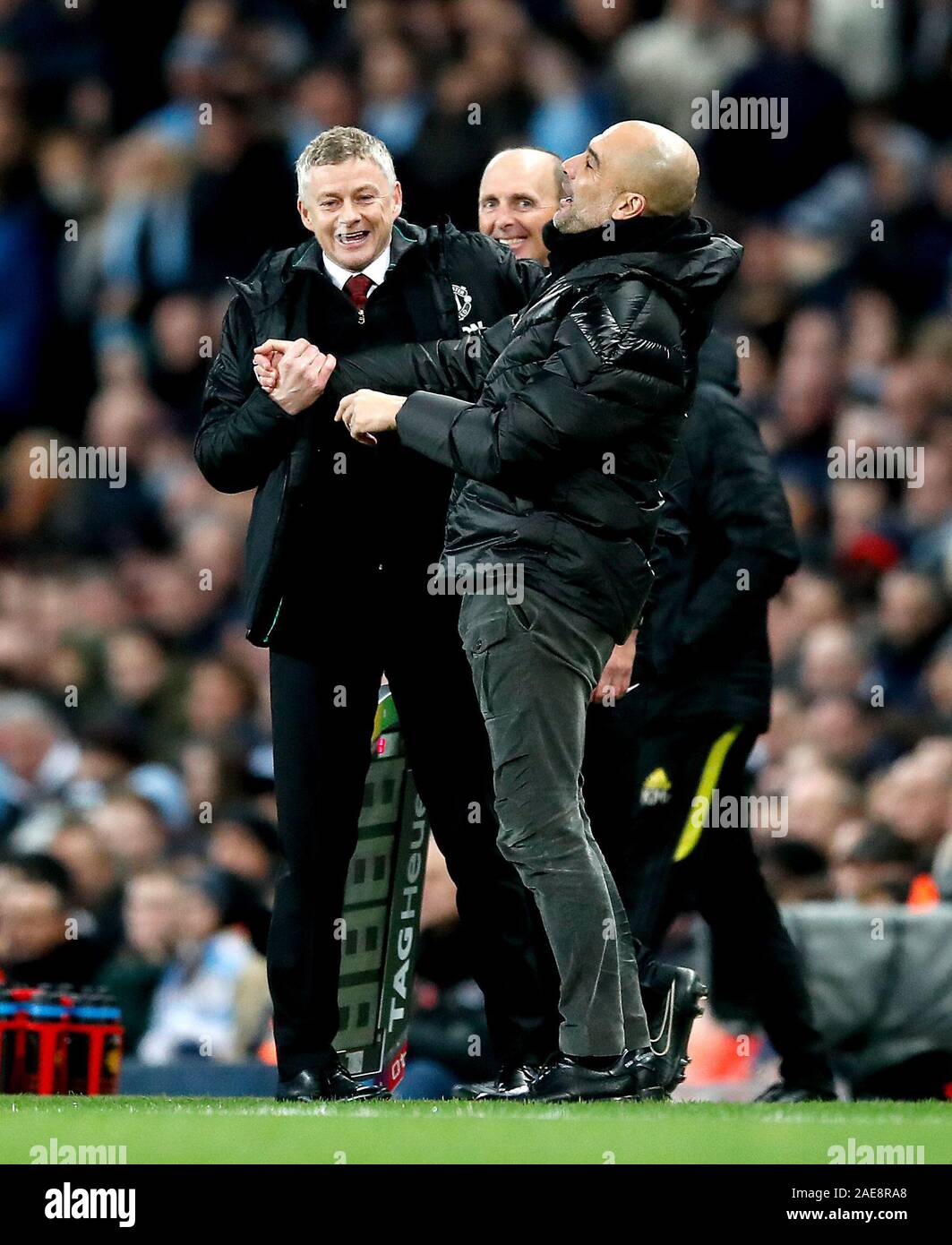 Pep guardiola manchester city laugh hi-res stock photography and images ...