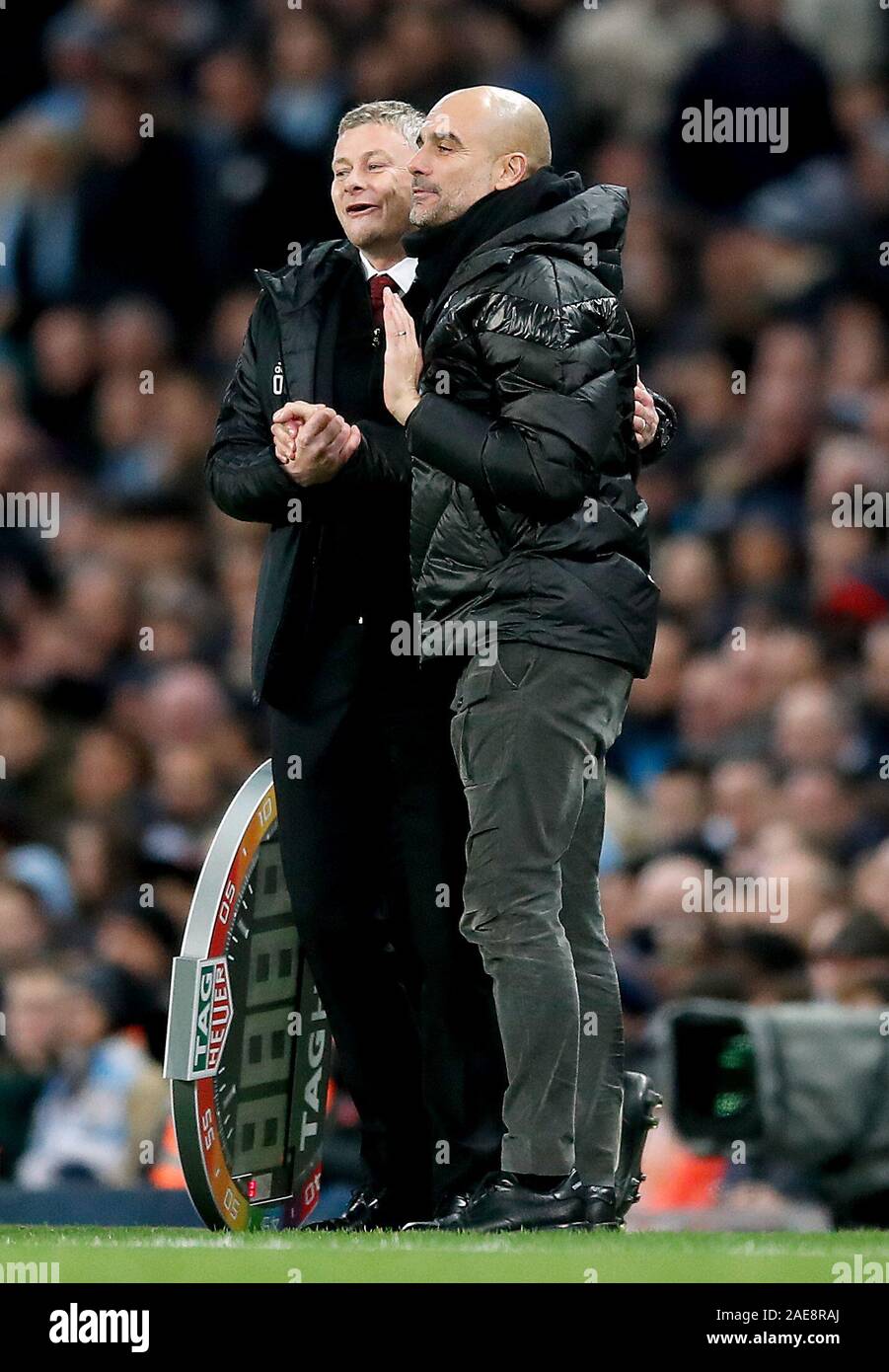 Pep guardiola manchester city laugh hi-res stock photography and images ...