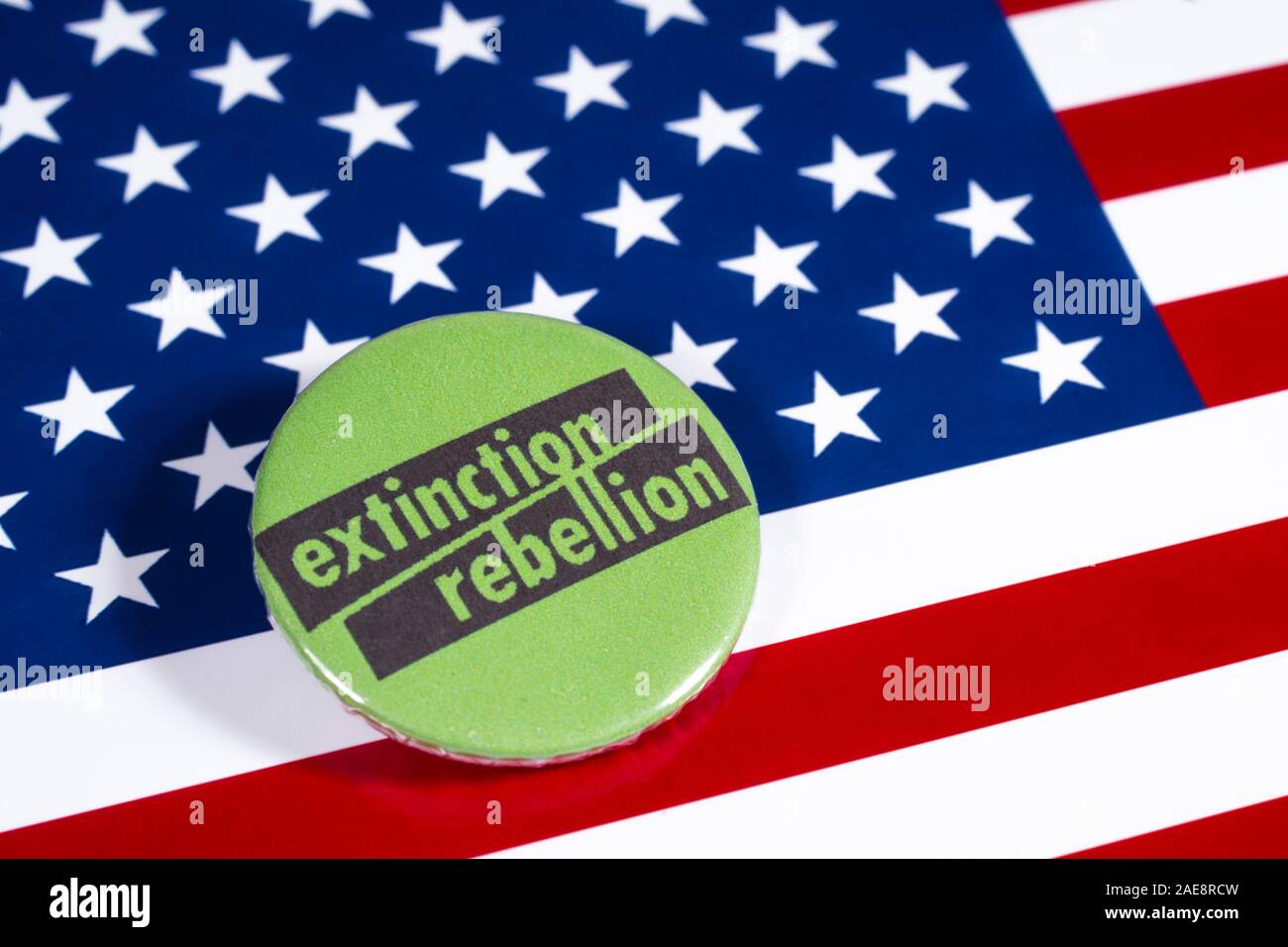 London, UK - November 22nd 2019: The symbol of Extinction Rebellion ...