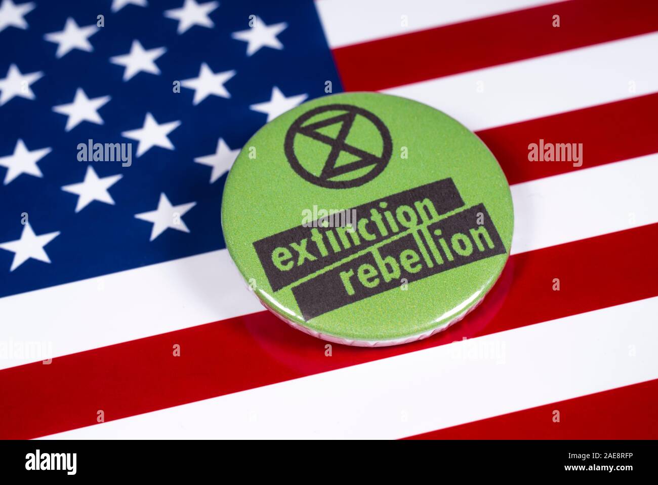 London, UK - November 22nd 2019: The symbol of Extinction Rebellion ...