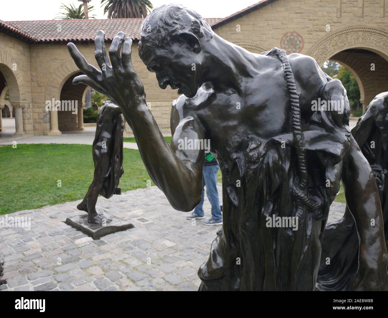 The Burghers of Calais, a sculpture by Auguste Rodin, at the entrance ...