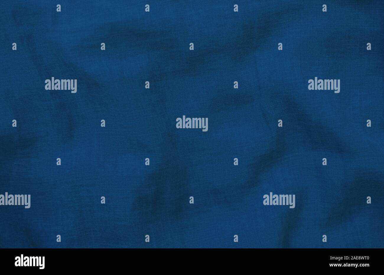 Crumpled blue fabric texture close up. Trendy tone of 2020 classic blue ...