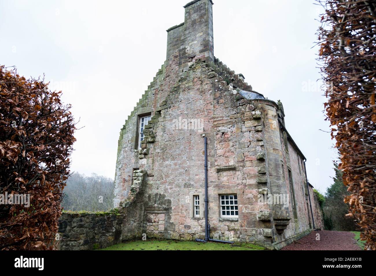Architecture, buildings, gardens in Culross, Scotland. Colorful village ...