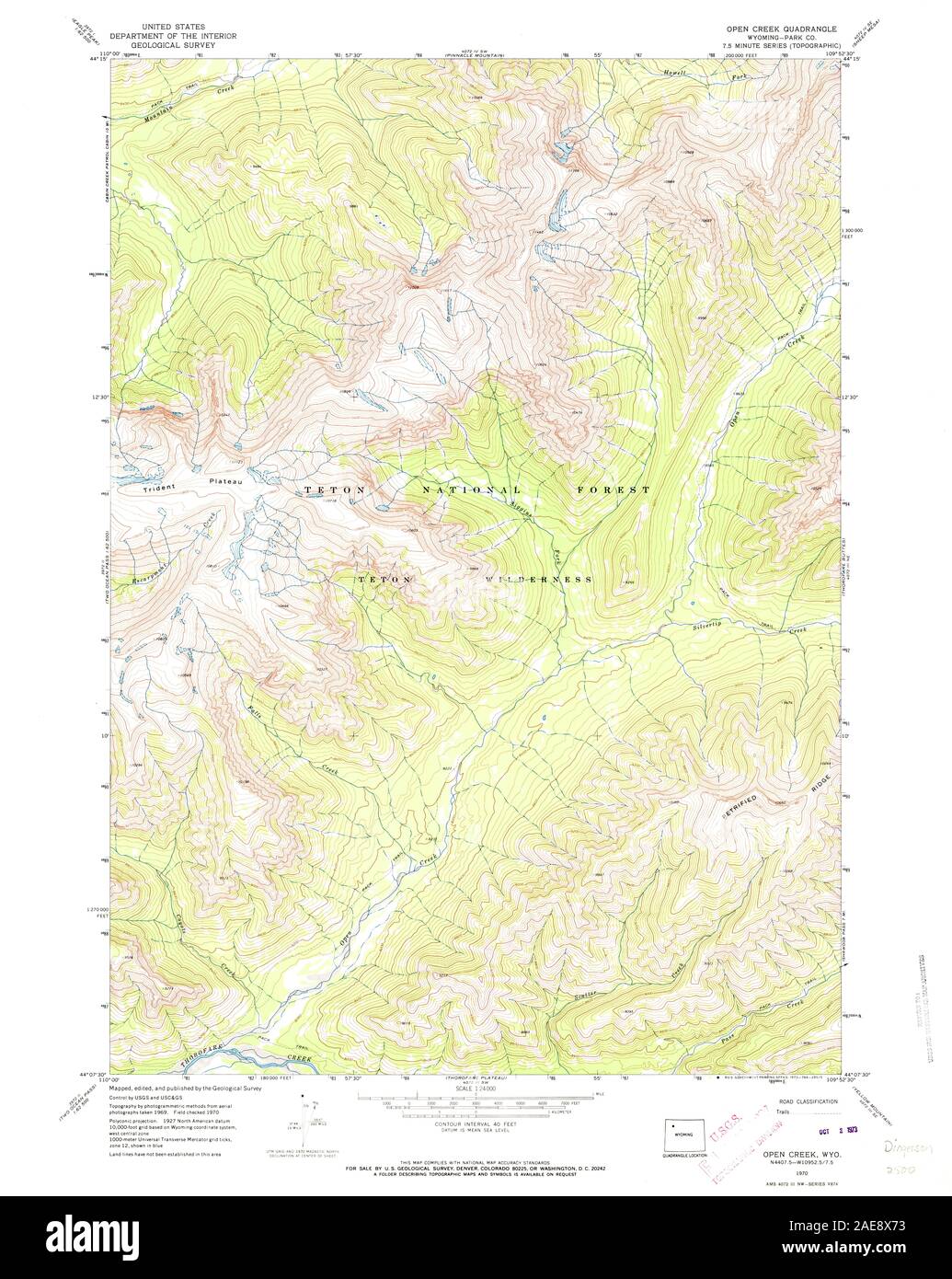 WY Open Creek 340733 1970 24000 Restoration Stock Photo - Alamy