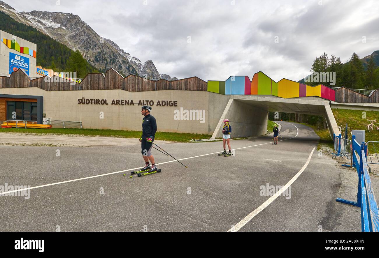 Training at Sudtirol Alto Adige arena in Anterselva, Italy. Antholz ...